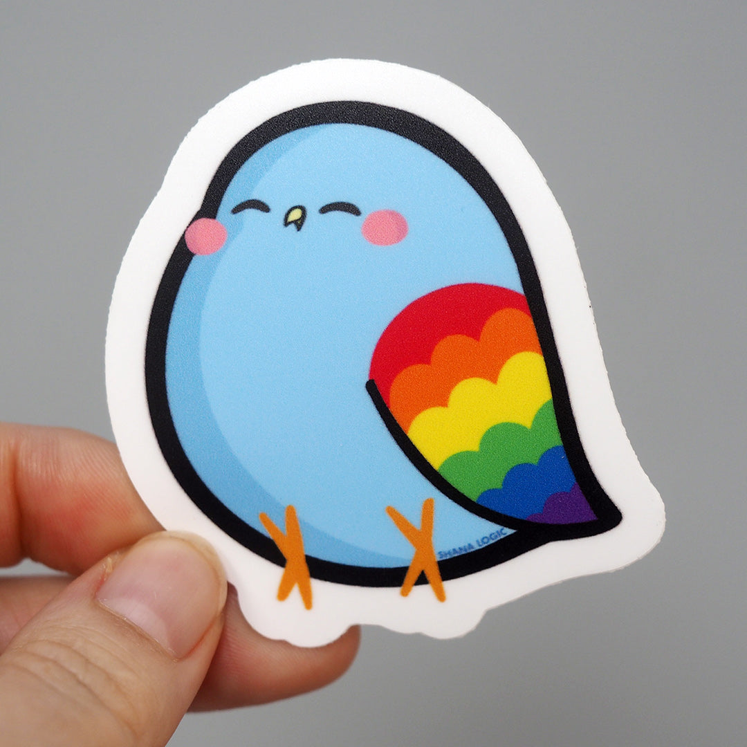 Vinyl Sticker - Rainbow Pride Bird – Shana Logic