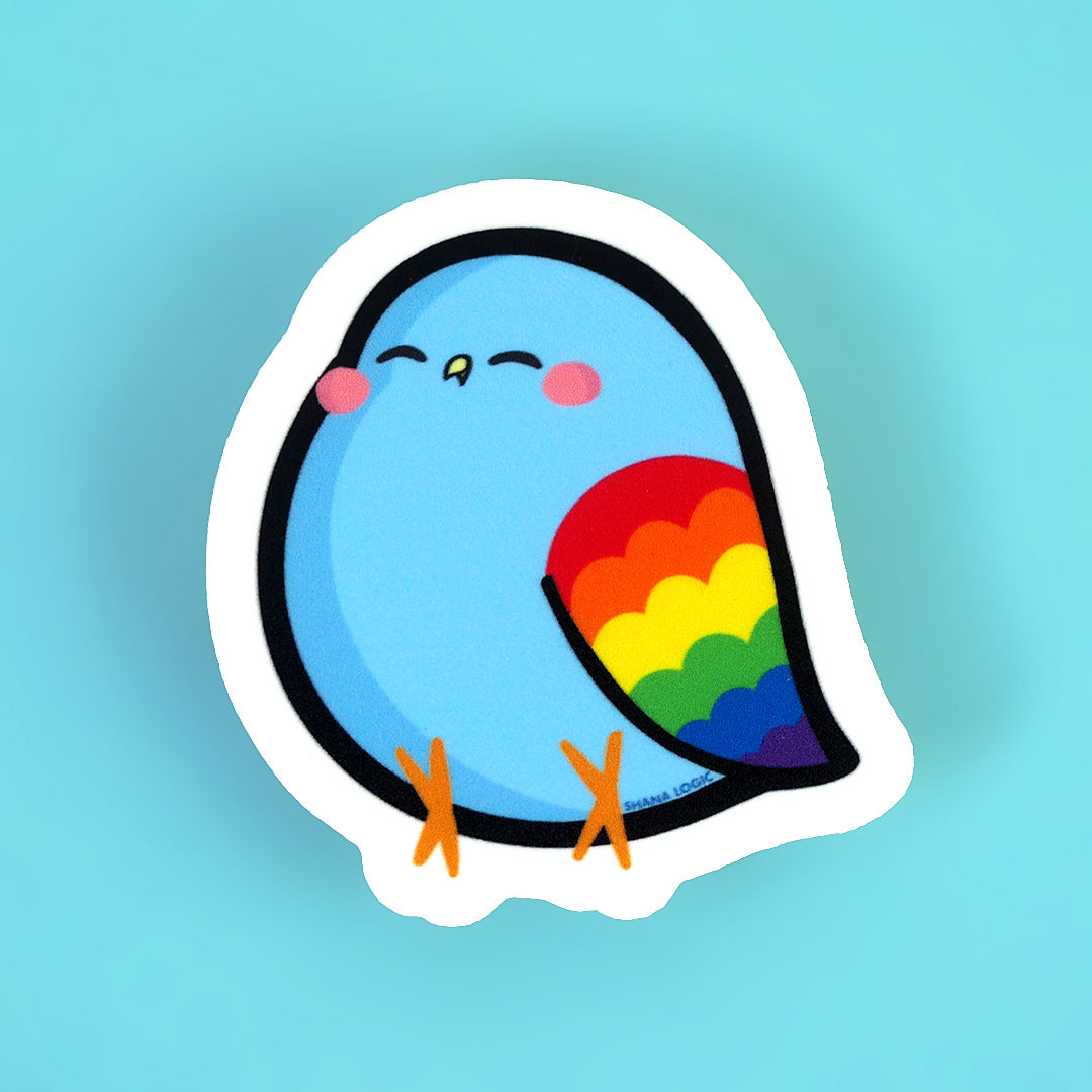 Vinyl Sticker - Rainbow Pride Bird – Shana Logic