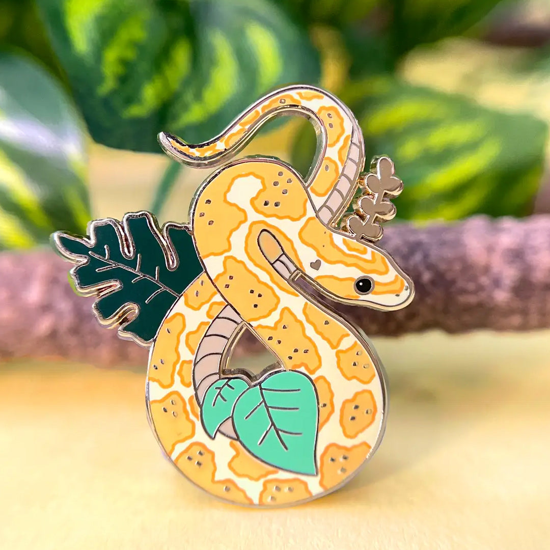 Yellow Corn Snake - Metal Enamel Pin – Shana Logic